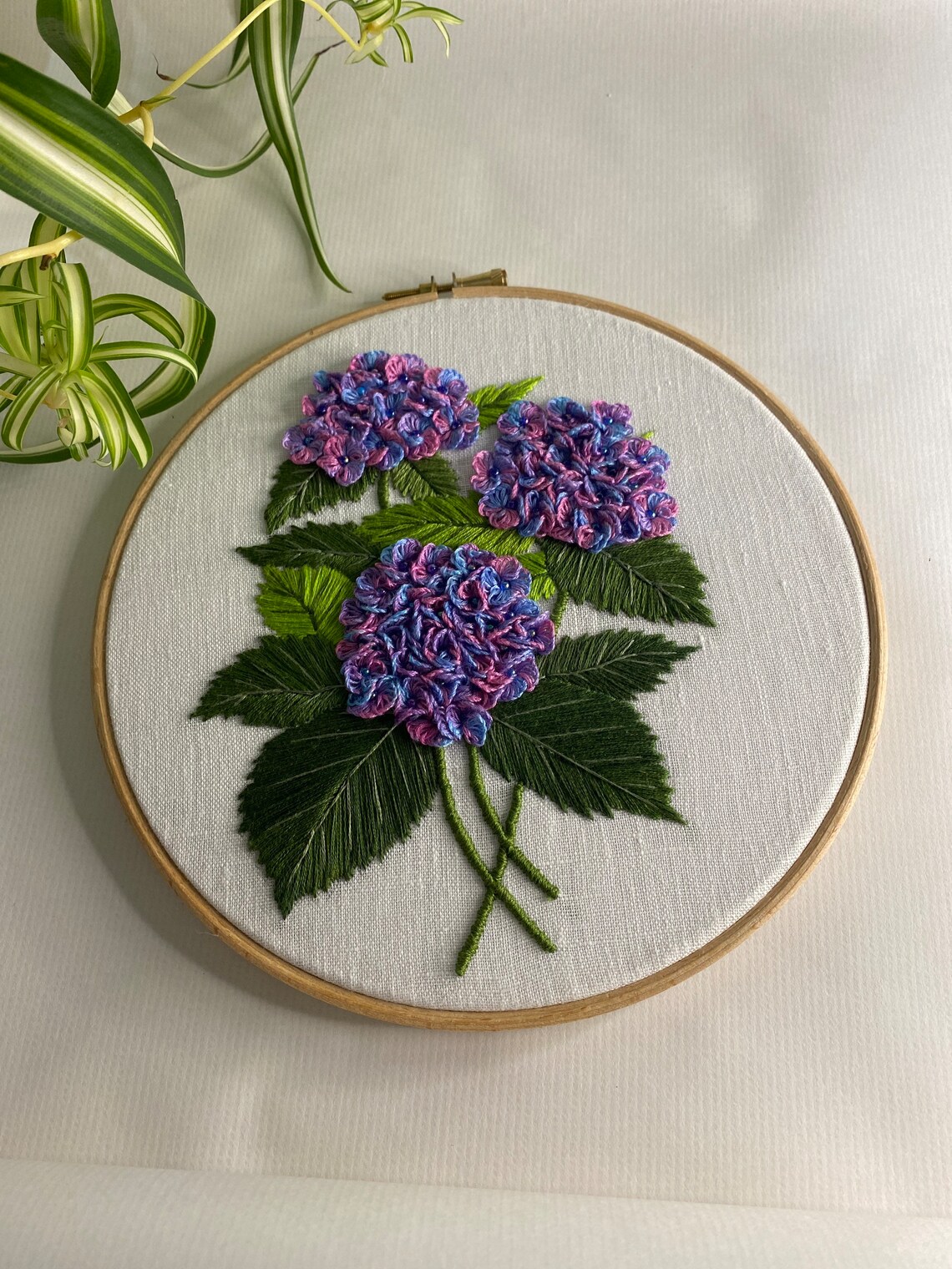 Hydrangeas,embroidery Hoop,floral Embroidery,botanical Embroidery - Etsy