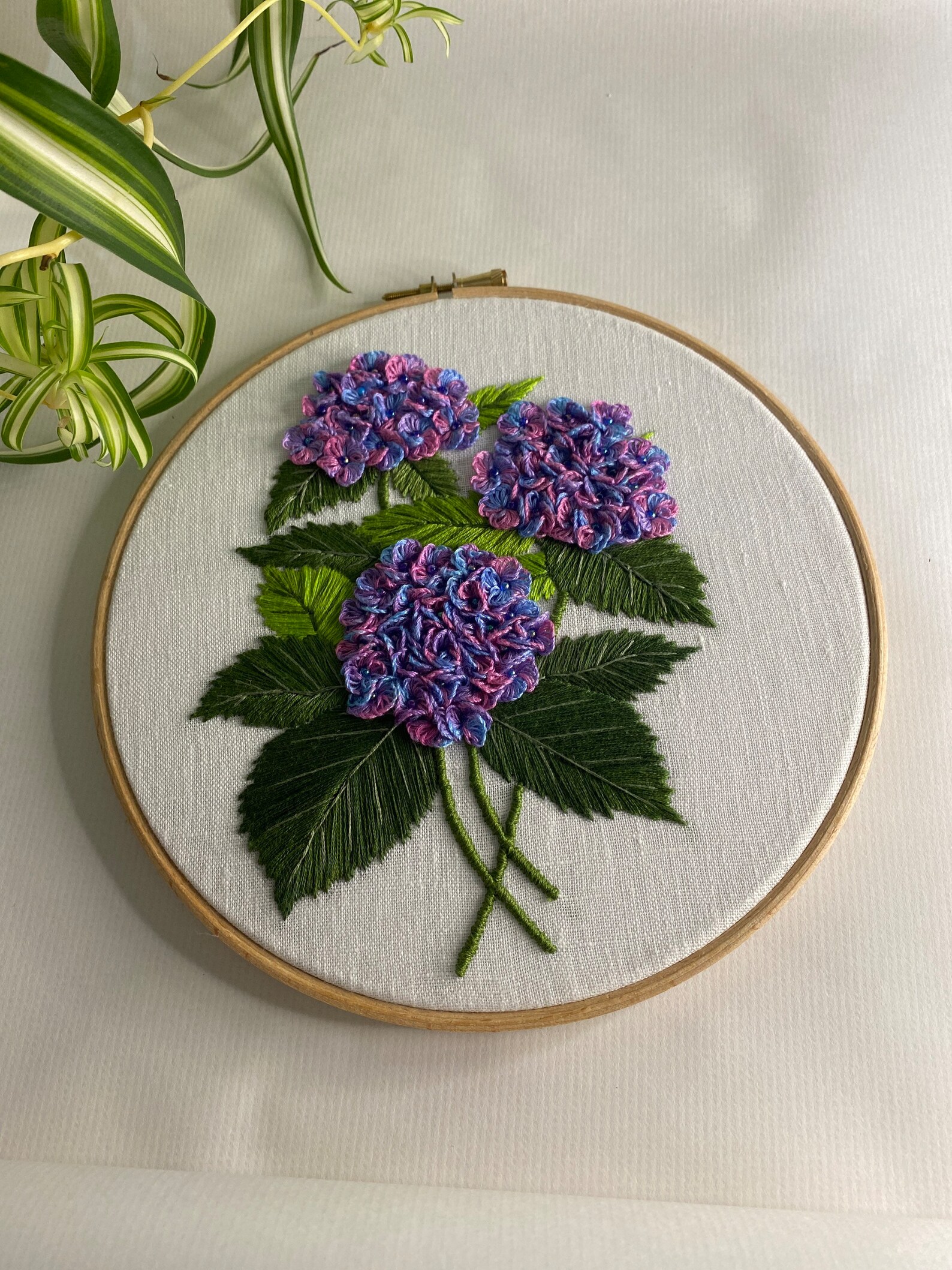 Hydrangeas,embroidery Hoop,floral Embroidery,botanical Embroidery - Etsy