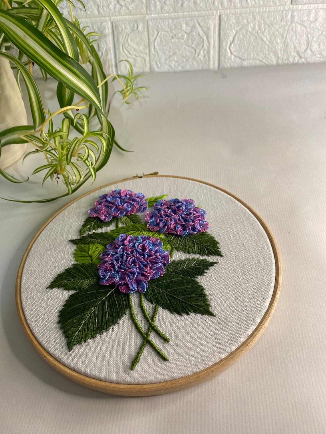 Hydrangeas,embroidery Hoop,floral Embroidery,botanical Embroidery - Etsy