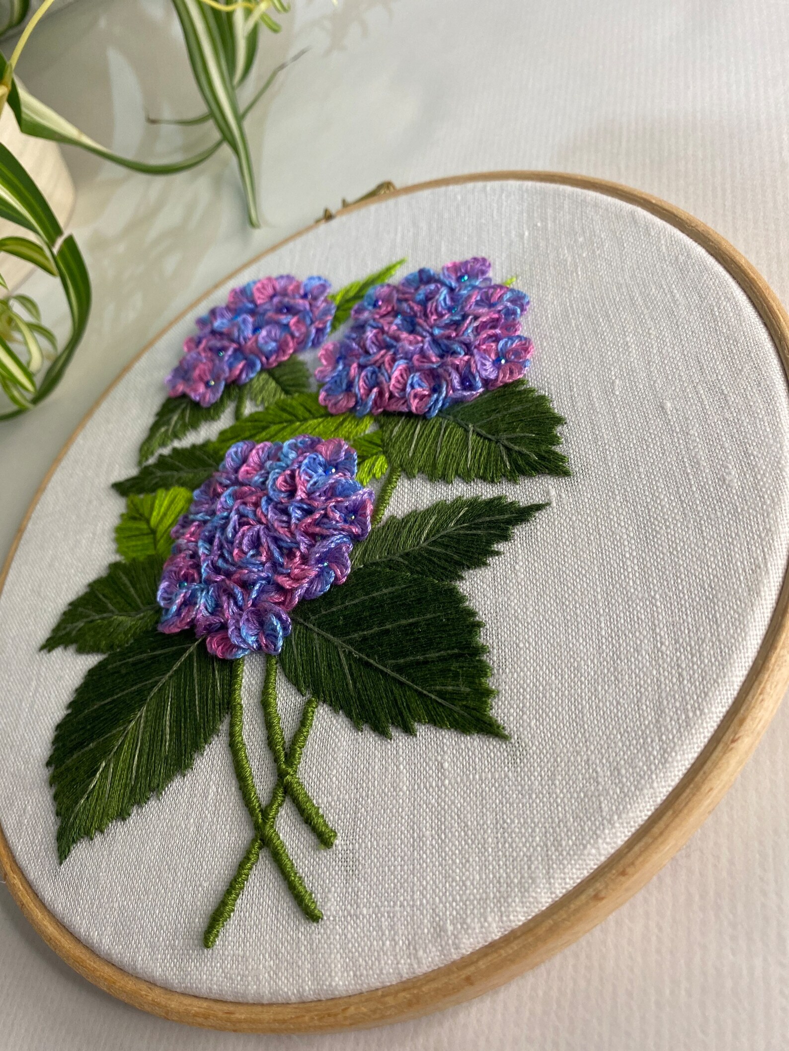 Hydrangeas,embroidery Hoop,floral Embroidery,botanical Embroidery - Etsy