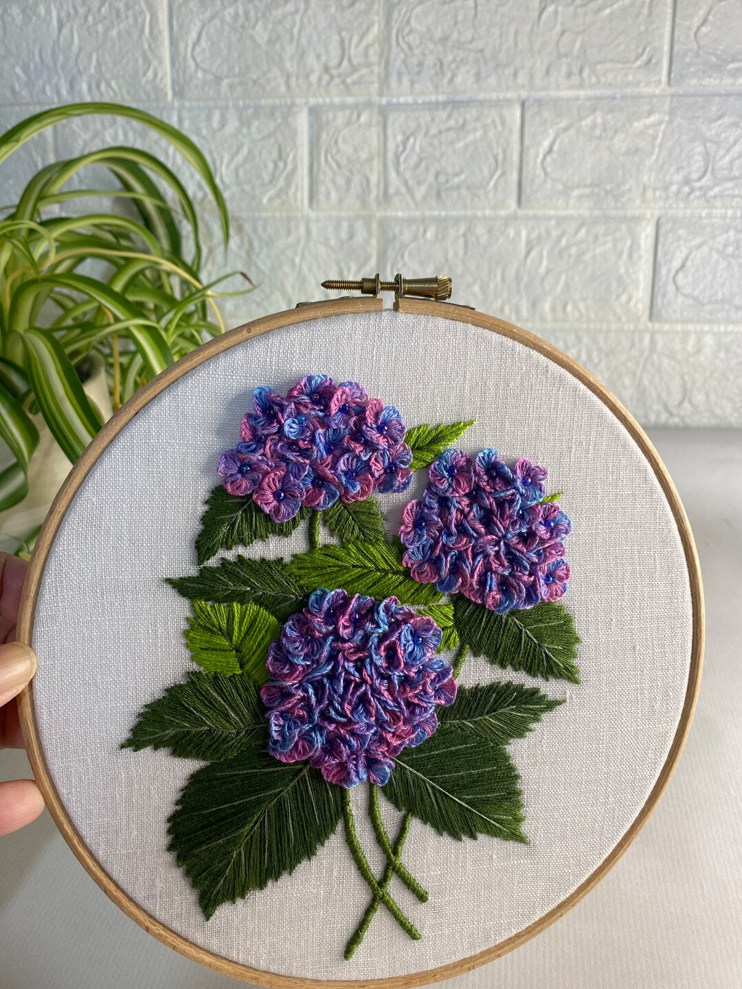 Hydrangeas,embroidery Hoop,floral Embroidery,botanical Embroidery - Etsy