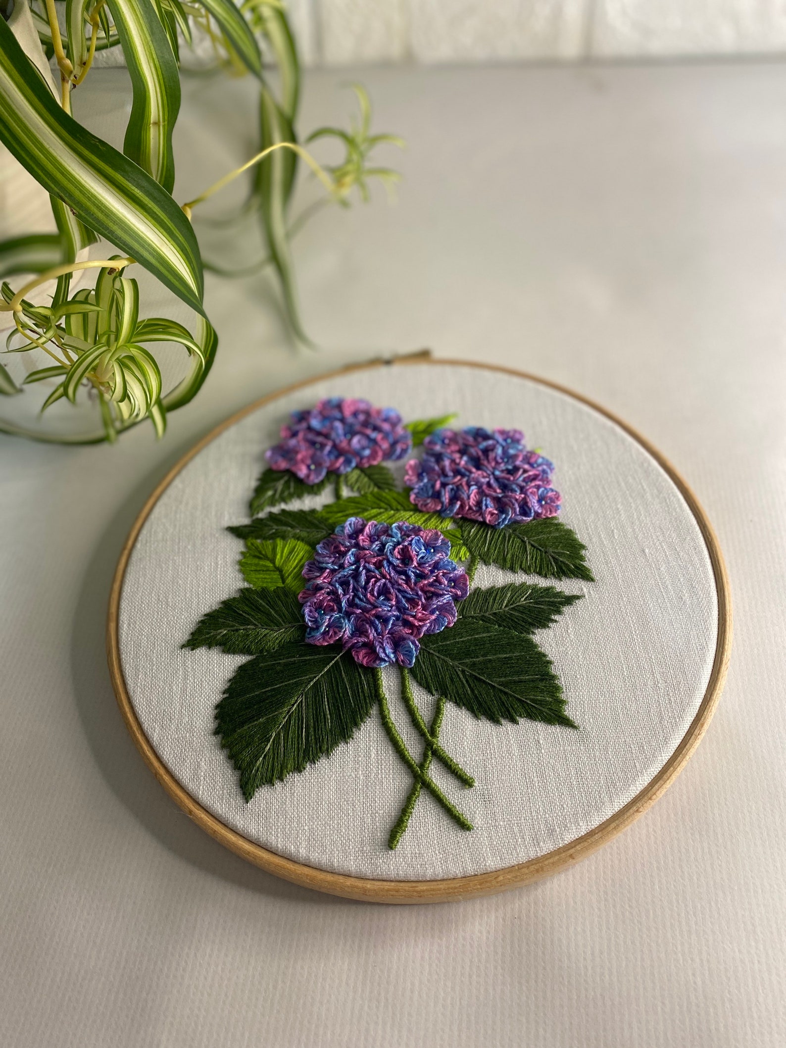 Hydrangeas,embroidery Hoop,floral Embroidery,botanical Embroidery - Etsy
