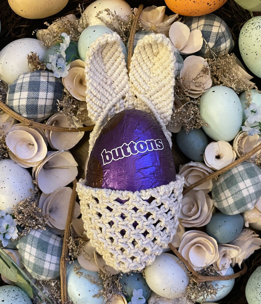 Digital Download Macramé Instructions – Bunny Basket - Easter ...