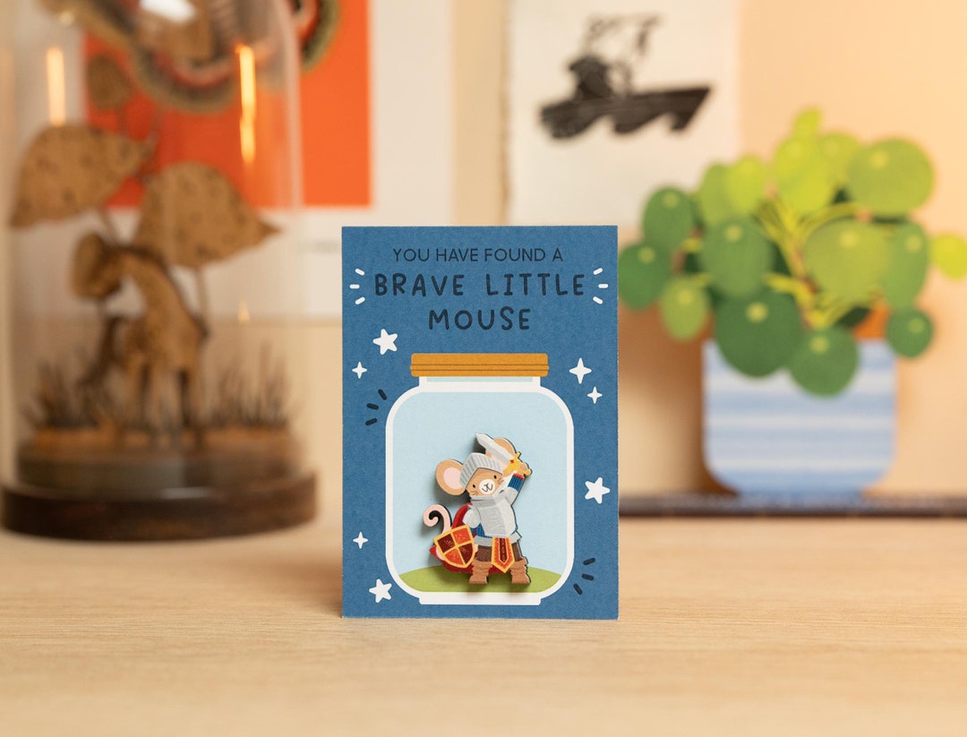 Brave Little Mouse Pin or Magnet - Be Brave Gift - Mice Animal ...