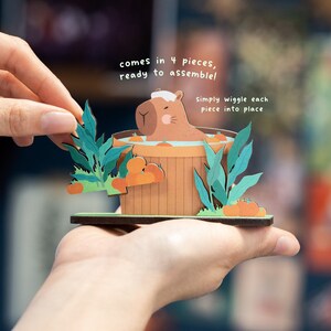 Capybara Spa Onsen Desk Companion - Cute Capybaras Gift - Kawaii Desk ...