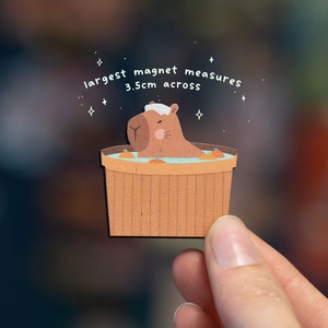 Capybara Spa Magnets - Cute Capybaras Card Gift - Fridge Refrigerator ...