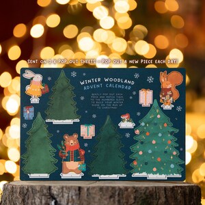 Woodland Animals Reusable Wooden Advent Calendar - Children's Countdown ...