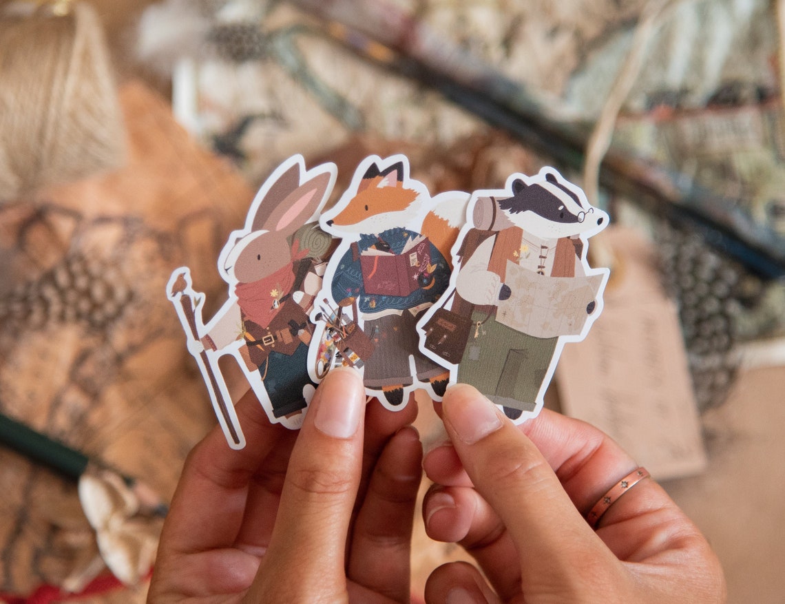 Adventure Animals Vinyl Die Cut Stickers Woodland Creatures - Etsy