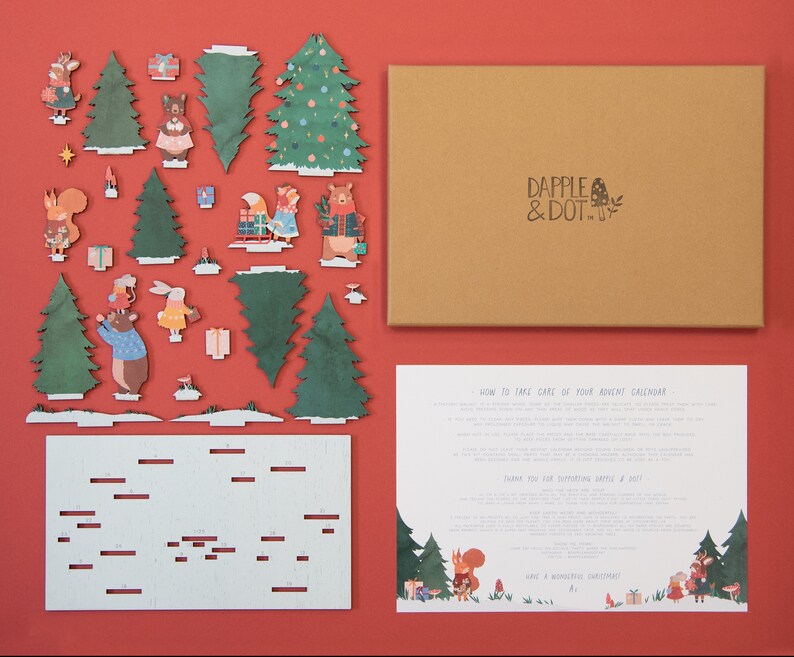 Woodland Animals Reusable Wooden Advent Calendar - Etsy