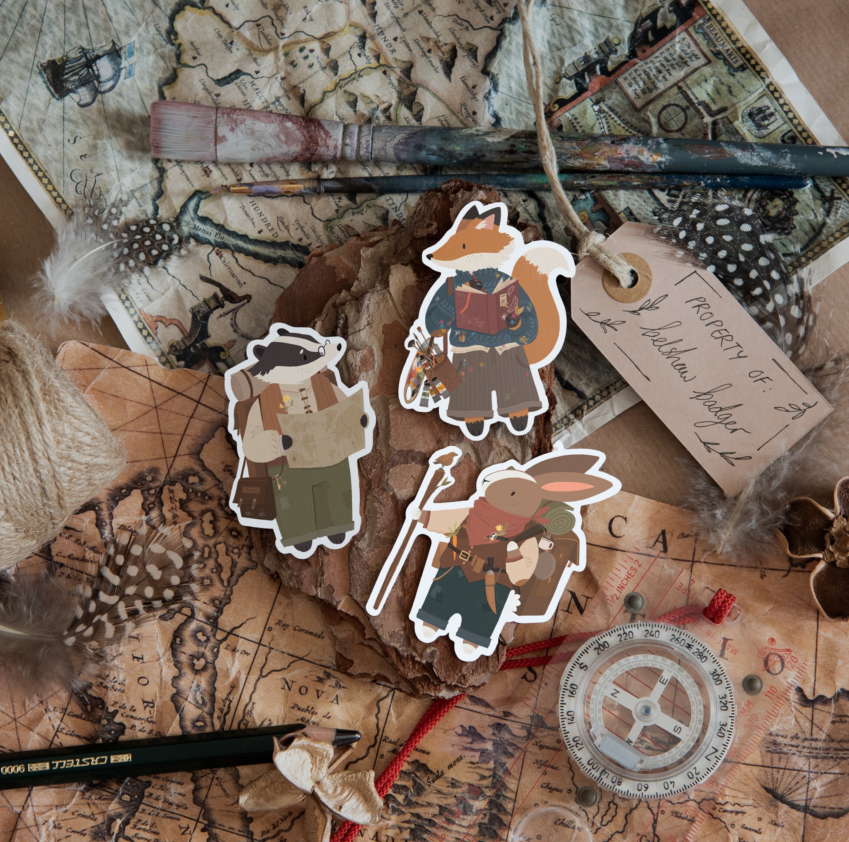 Adventure Animals Vinyl Die Cut Stickers Woodland Creatures - Etsy