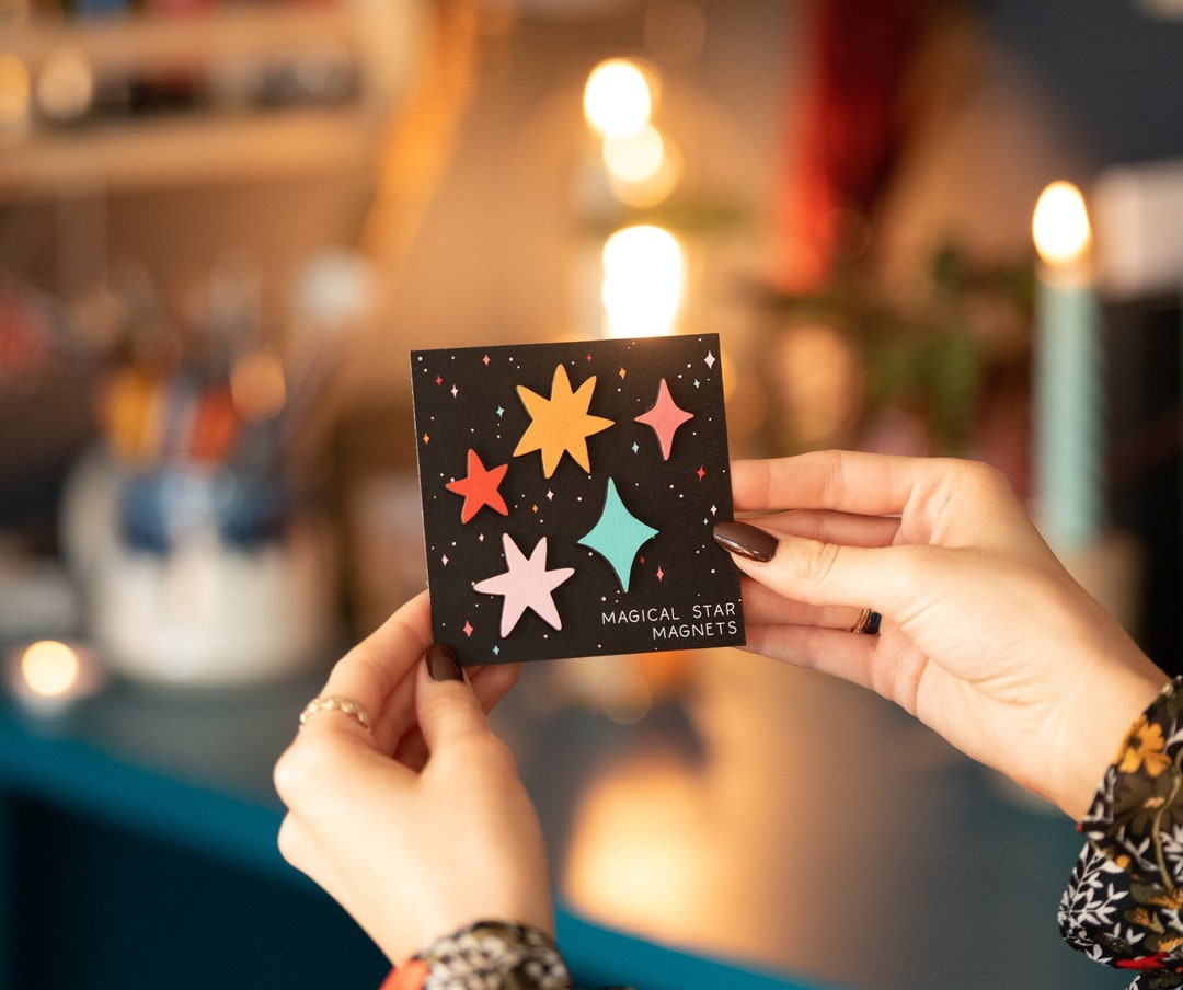 Magical Star Magnets Cute Wooden Fridge Magnet Gift Giftset of ...