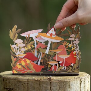 Cottagecore Mushroom House Desk Companion - Happy Animals Cute ...