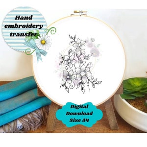Hand Embroidery Traces Pattern Digital Design Handwork Printable ...