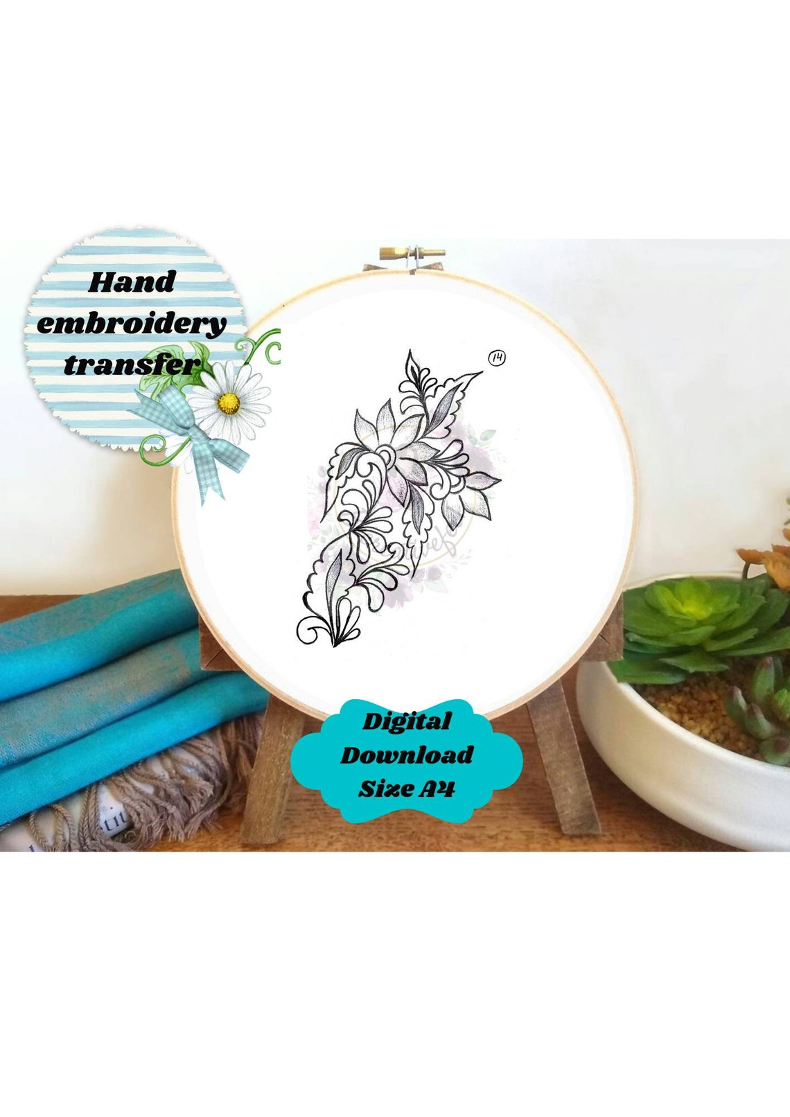 Hand Embroidery Traces Pattern Digital Design Handwork - Etsy