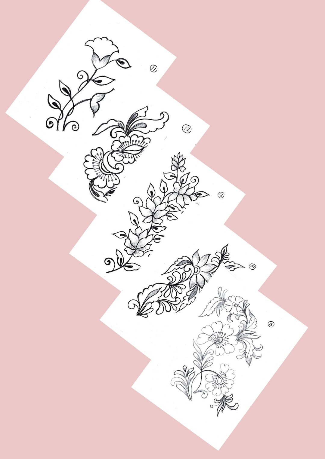 Hand Embroidery Traces Pattern Digital Design Handwork - Etsy