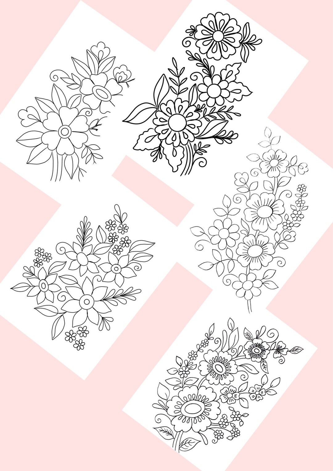 Hand Embroidery Traces Pattern Digital Design Handwork Printable ...