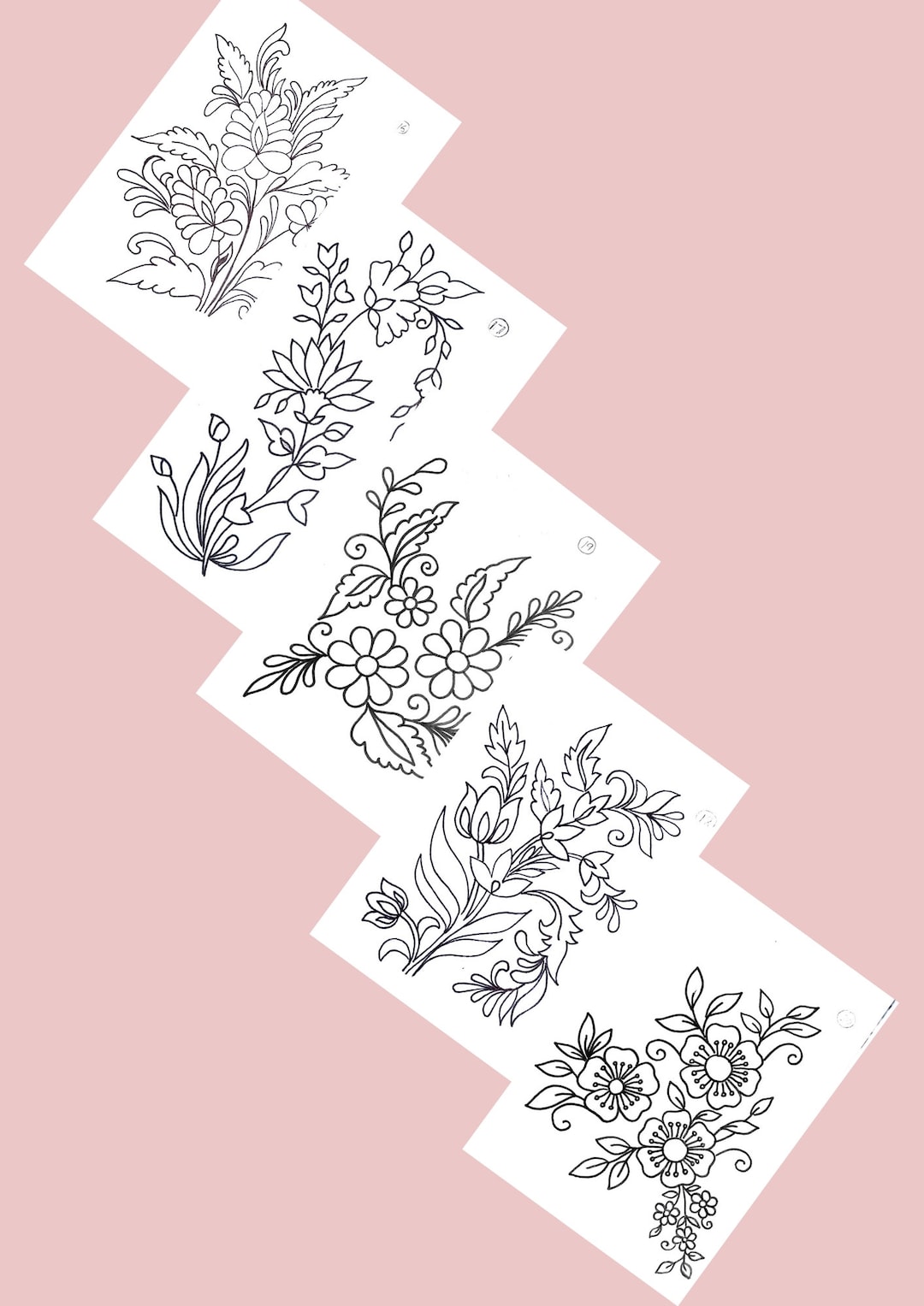 Hand Embroidery Traces Pattern Digital Design Handwork Printable ...