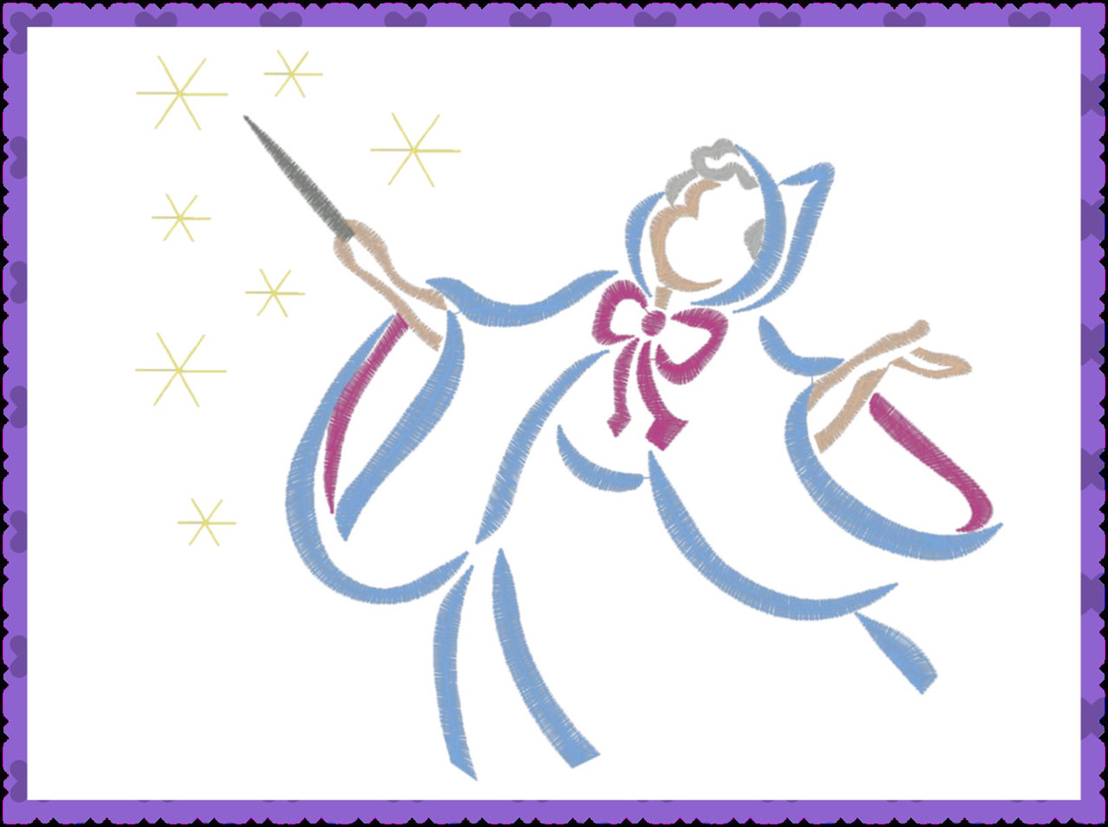 Fairy Godmother From Cinderella Inspired Digital Embroidery Design - Etsy