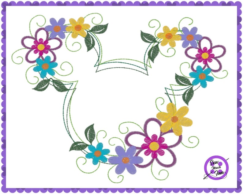 Floral Inspired Mickey Head - Etsy