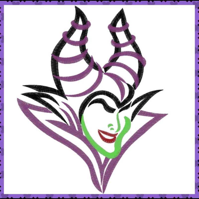 Maleficent Embroidery Design - Etsy