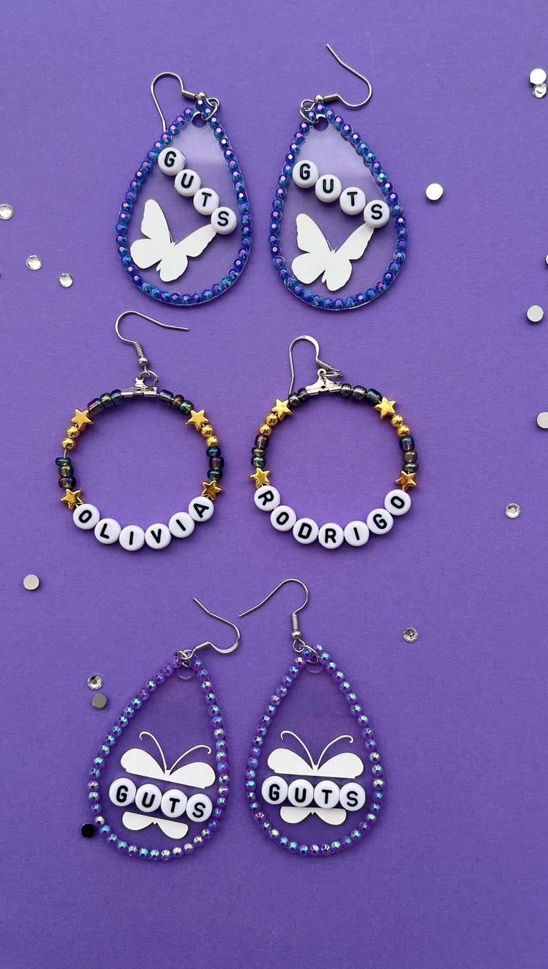 Olivia Rodrigo Earrings, Guts World Tour Earrings, Guts Merch, Olivia ...