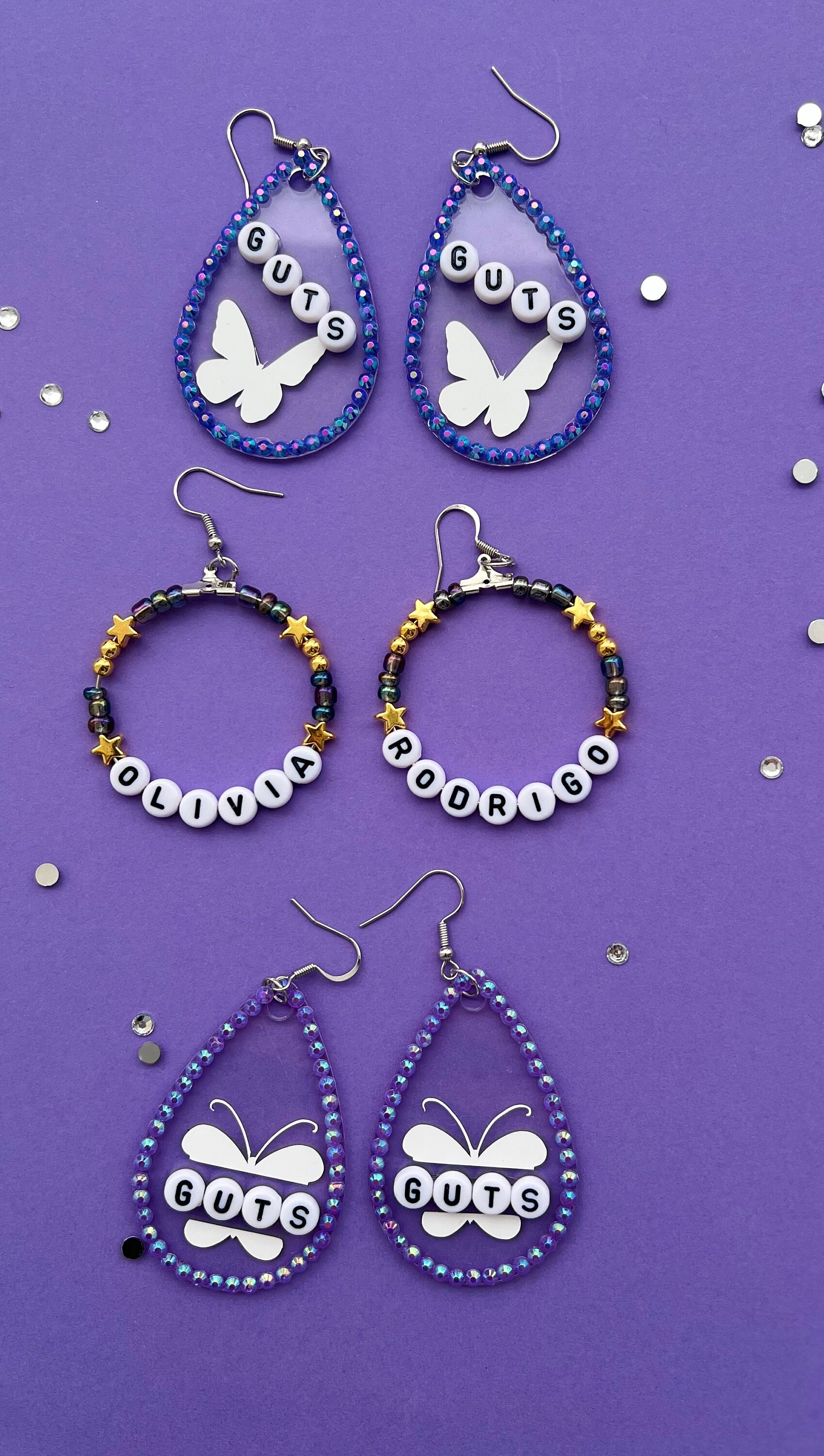 Olivia Rodrigo Earrings, Guts World Tour Earrings, Guts Merch, Olivia ...