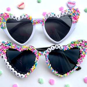 Birthday Sunglasses, Personalized Sunglasses, Beaded Sunglasses, Custom ...
