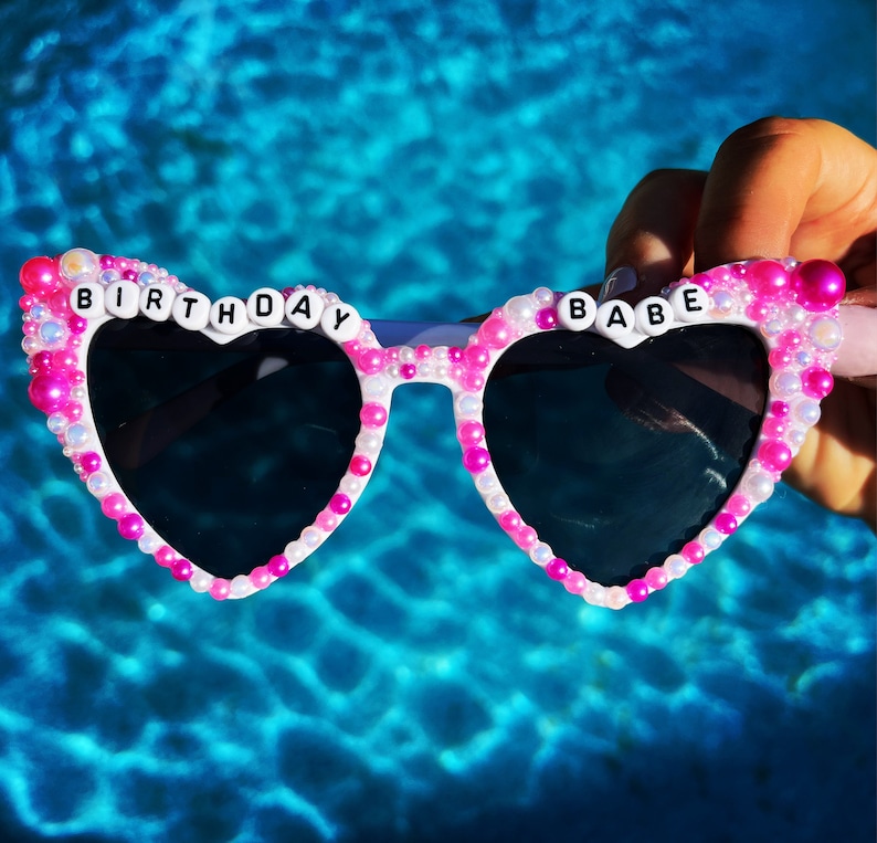Custom Birthday Sunglasses, Rhinestone Sunglasses, Personalized ...