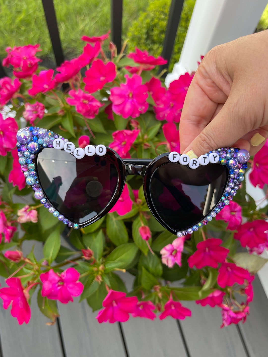 Custom Birthday Sunglasses, Rhinestone Sunglasses, Personalized ...