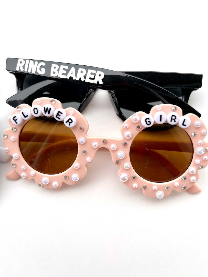 Custom Bridesmaid Sunglasses, Maid of Honor Sunglasses, White Pearl ...