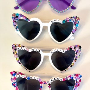 Customizable Beaded Olivia Rodrigo Guts Sunglasses, Guts Sunglasses ...