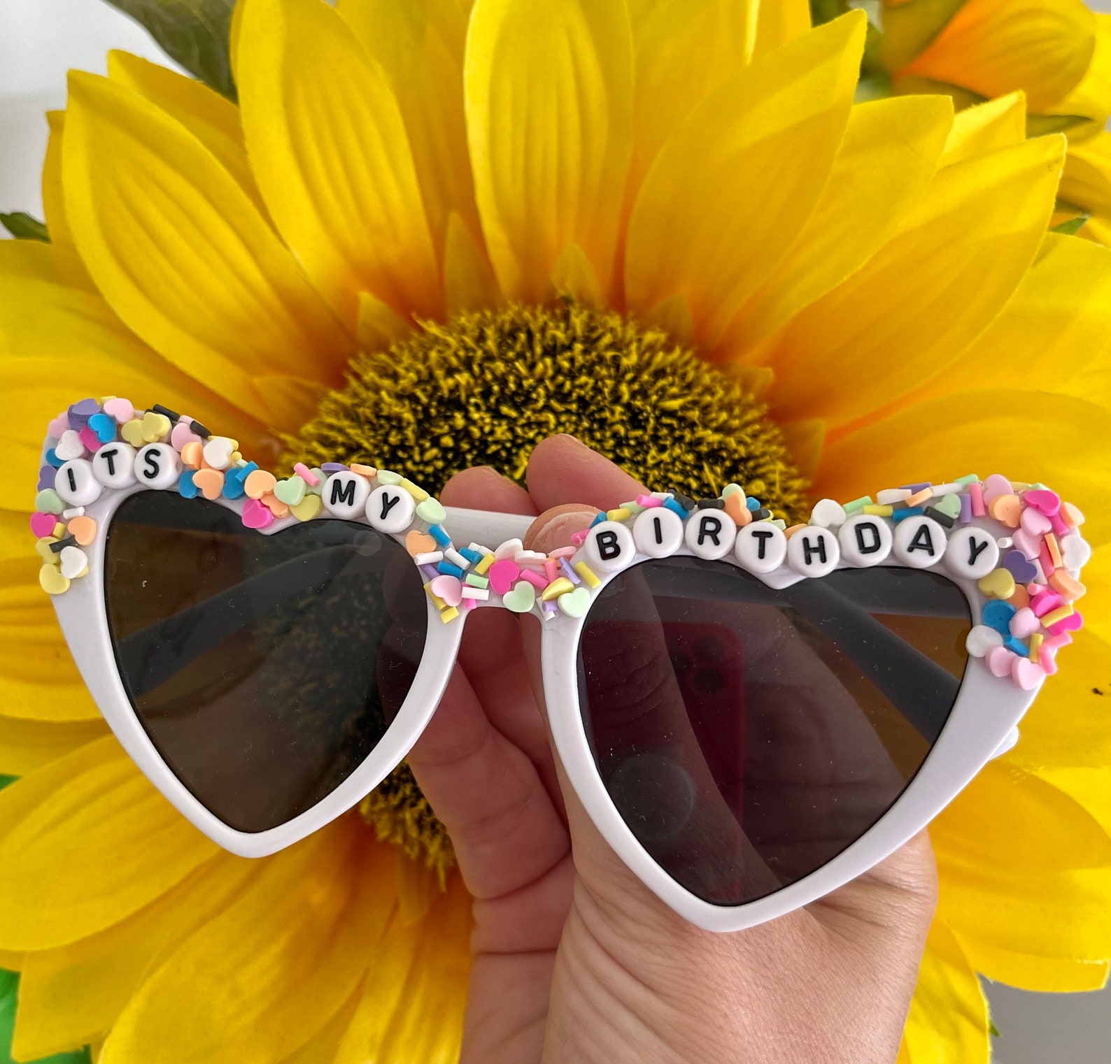 Birthday Sunglasses, Personalized Sunglasses, Beaded Sunglasses, Custom ...