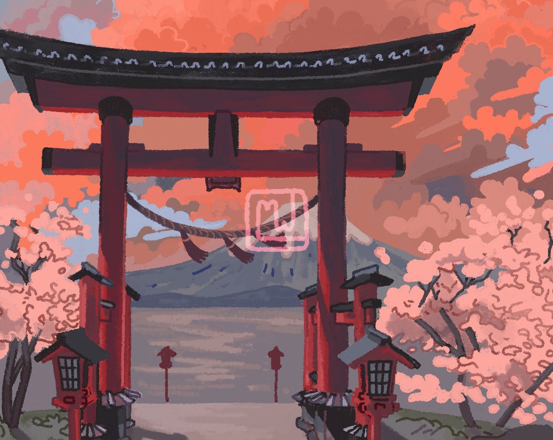 Japanese Sakura & Shinto Shrine App Icon and Wallpaper Pack - Etsy UK