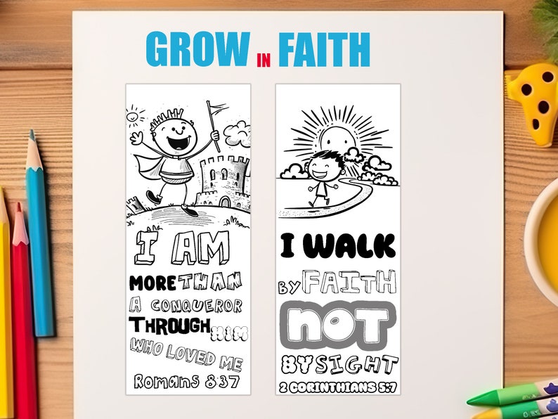 10 Coloring Bible Affirmation Bookmarks for Boys - Encouraging Faith ...