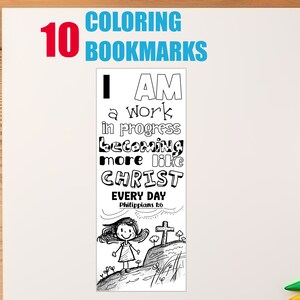 10 Coloring Bible Affirmation Bookmarks for Girls - Encouraging Faith ...