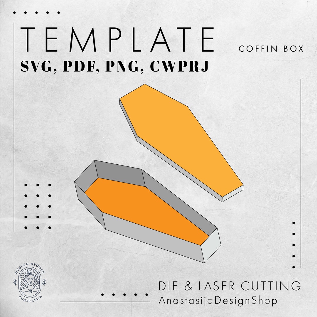 Coffin Satanic Decor Box, Witch Decoration Svg, Diy Halloween Decor ...