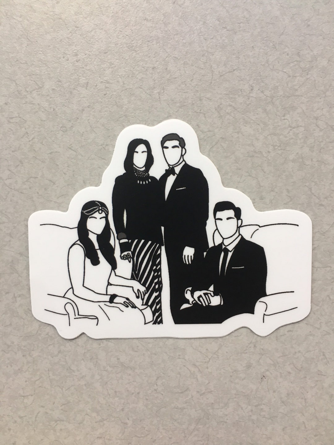 Rose Family Portrait Vinyl Sticker - Etsy