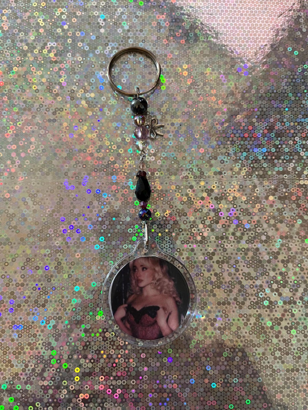 Sabrina Carpenter Bedazzled Photo Keychain - Etsy