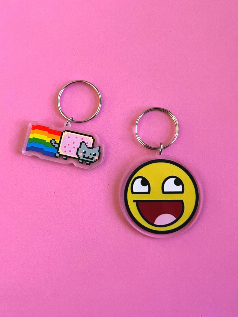 Scene 2010s Internet Meme Core Keychains - Etsy