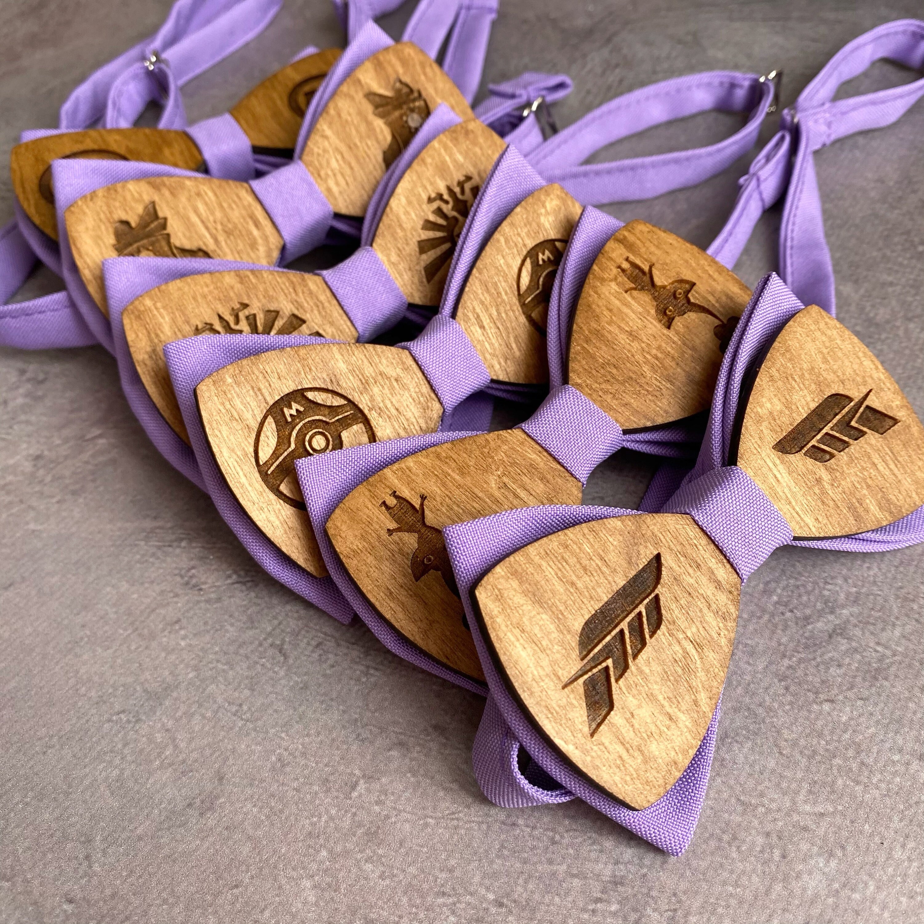 Custom bow ties for men Lavender bow tie Wooden bow tie | Etsy