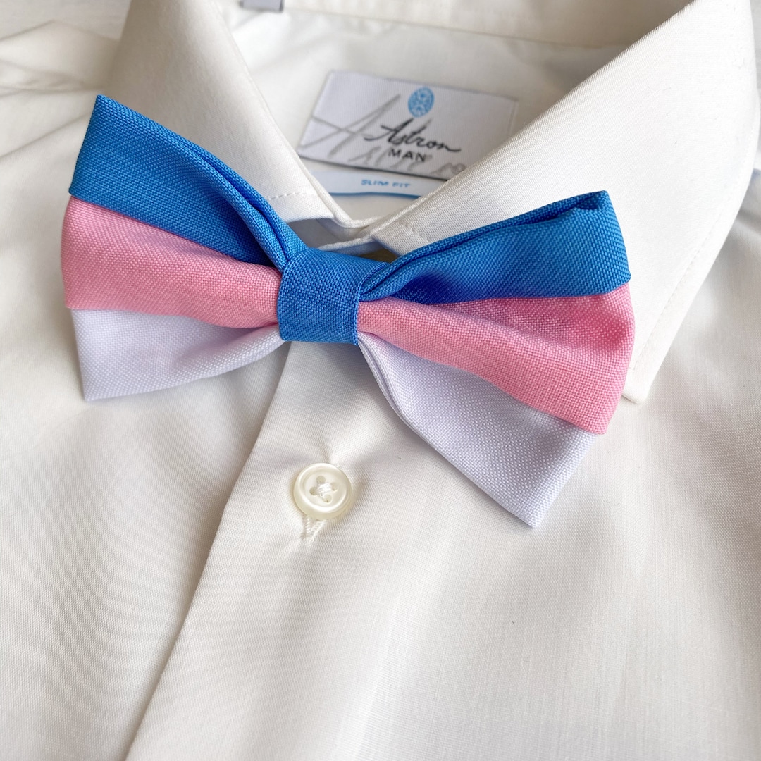 Trans Pride Bow Tie: Handmade Transgender Gift - Etsy