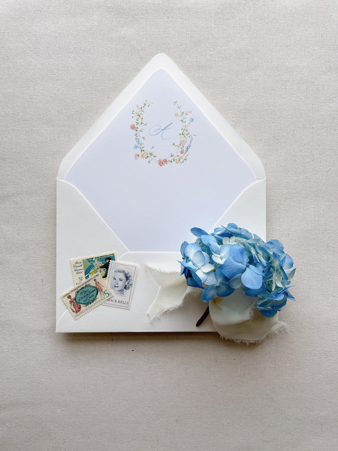 Annie Monogram Envelope Liner - Etsy