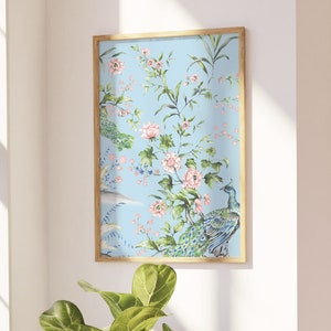 Two French Blue Chinoiserie 24 by 36 Inch Art Prints | Set of 2 - Etsy