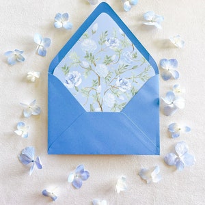 Floral Lined Envelopes, Monogram Lined Envelopes, Dusty Blue Lined ...
