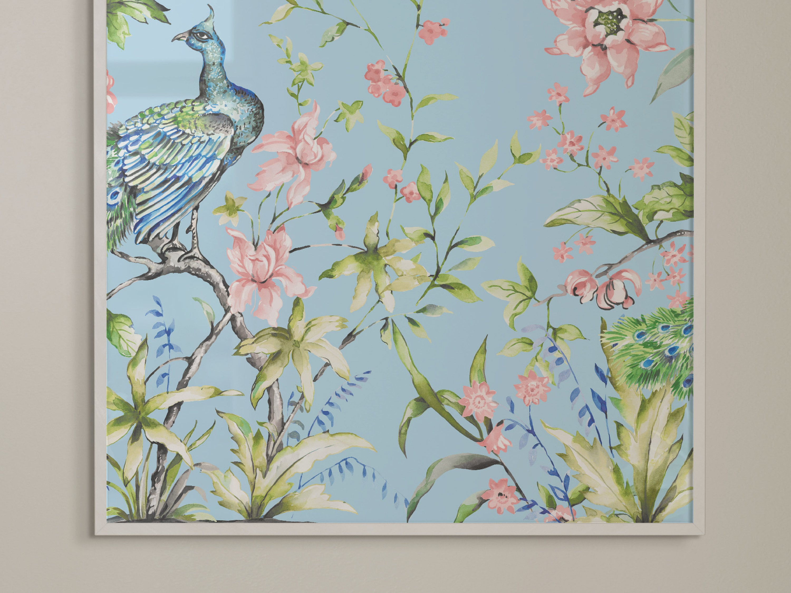 Two French Blue Chinoiserie 24 by 36 Inch Art Prints | Set of 2 - Etsy