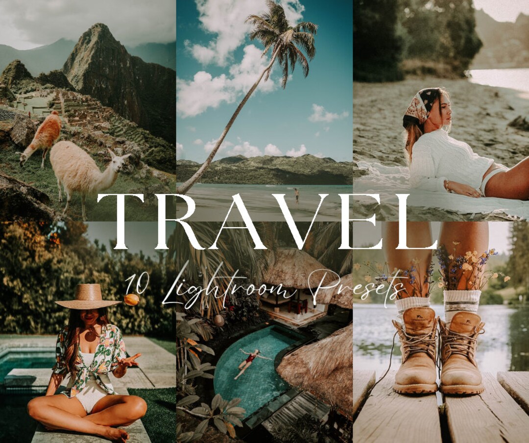 10 Travel Blogger Mobile & Desktop Lightroom Presets, Bright Influencer ...