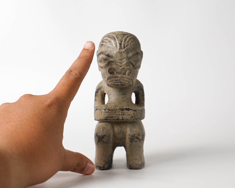 Primitive Statue Stone Head Primitive Concrete Sculpture - Etsy