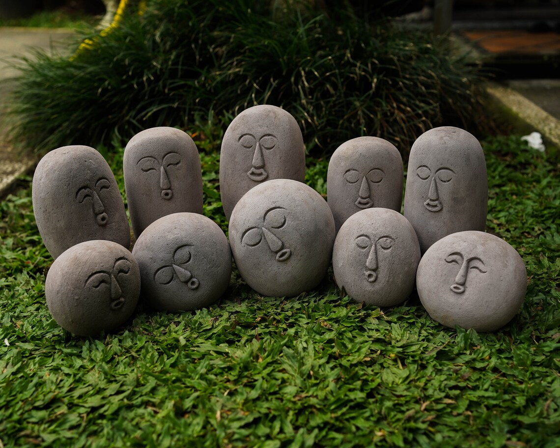 Funny Stone Stone Face Figurine Meme Funny Stone Stone - Etsy