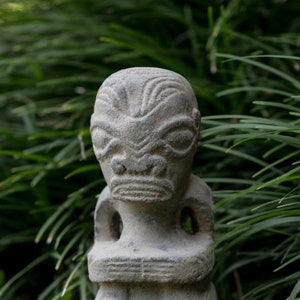 Primitive Statue Stone Head, Primitive Concrete Sculpture, Home Decor ...