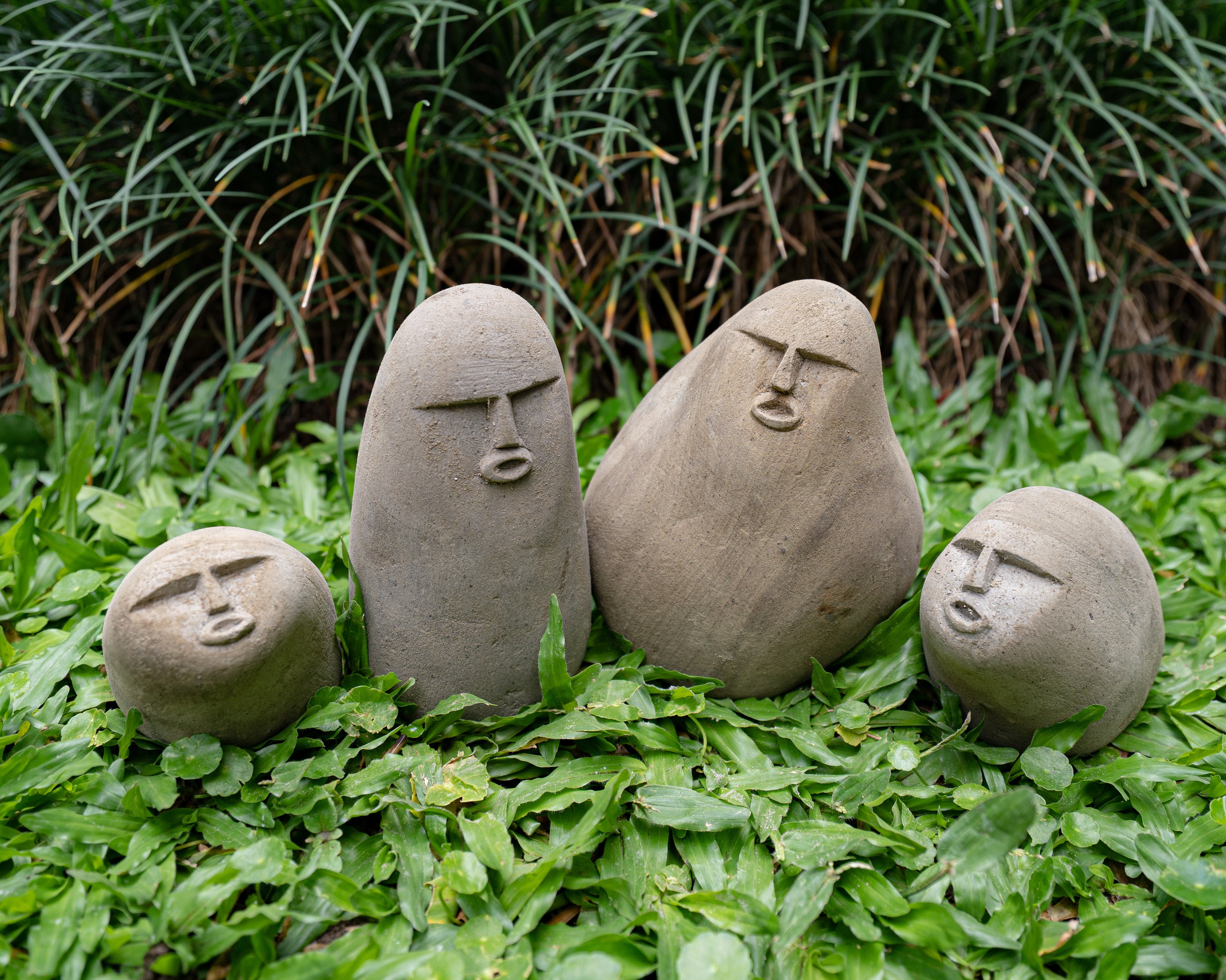Funny Stone Face, Stone Face Figurine, Stone Carving Face, Funny Face ...